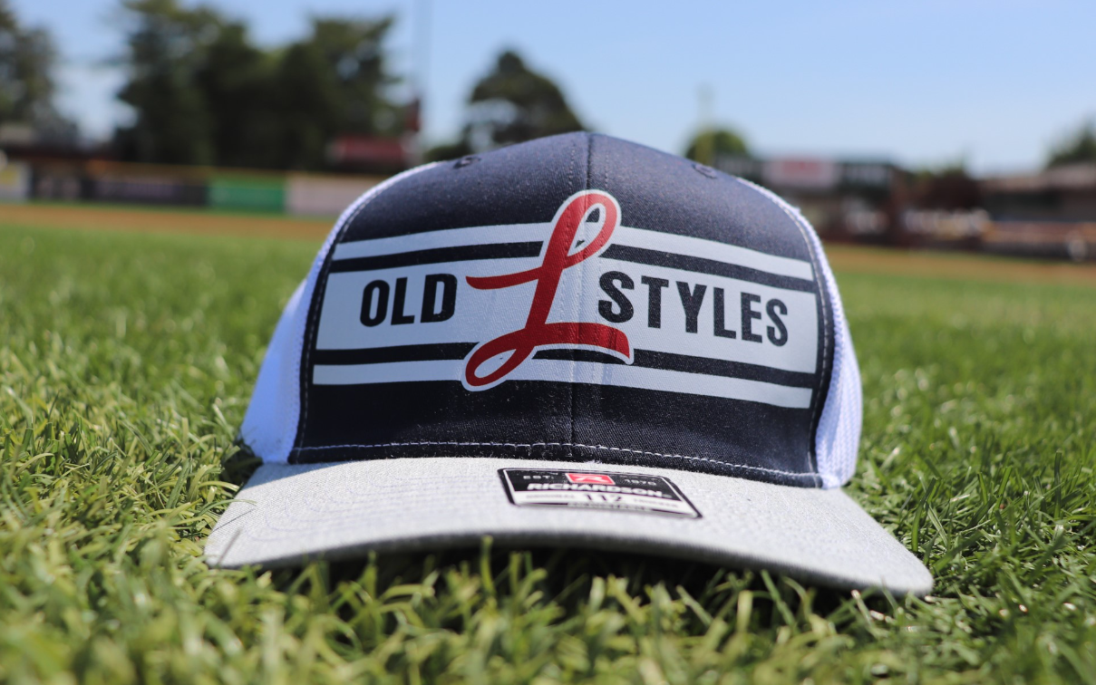 Old Styles Navy Front Grey Brim Trucker Cap | La Crosse Loggers ...